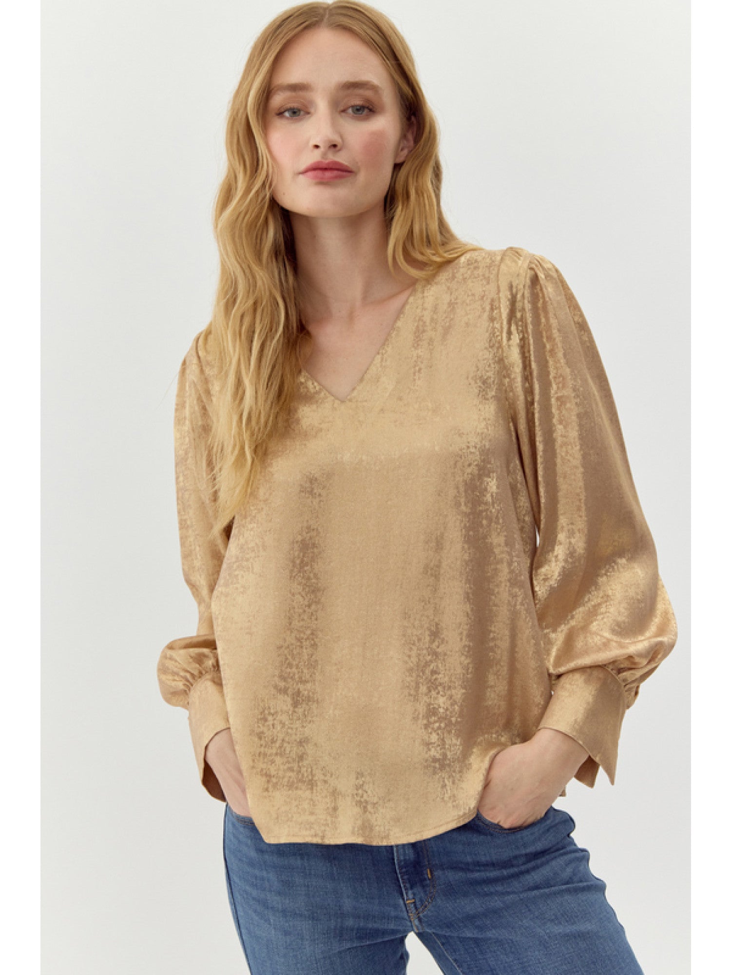 Metallic Gold Top – 3Boutique LLC